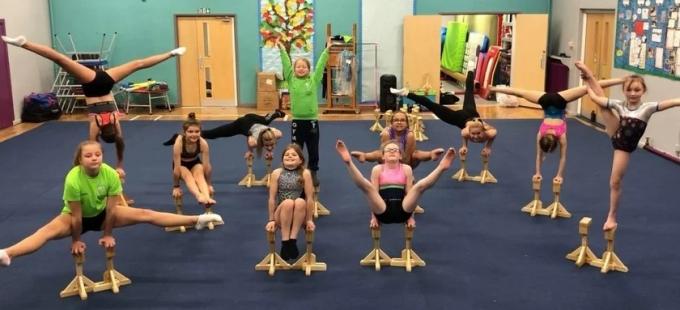 Wooden Gymnastic Pedestal Handstand Block Home Gymnastics Training